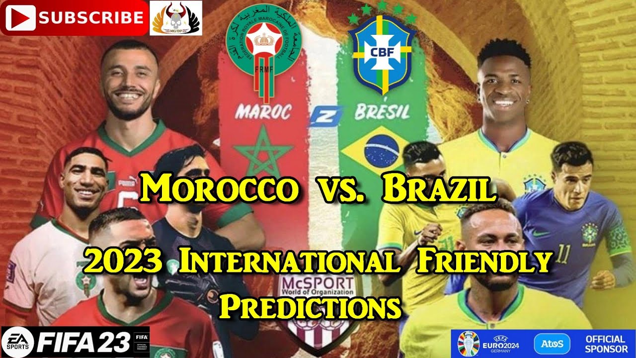 Morocco vs. Brazil | 2023 International Friendly | Predictions FIFA 23 ...