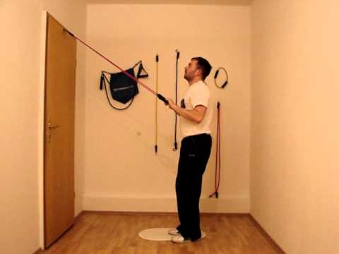 Resistance Band Pull Back Triceps Extensions Tube Exercise - YouTube
