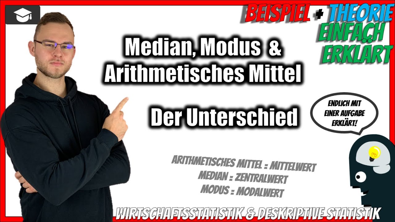 Median Modus Arithmetisches Mittel - Der Unterschied einfach an ...