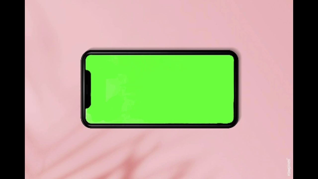 Green Screen Phone Template Pink BG landscape - YouTube