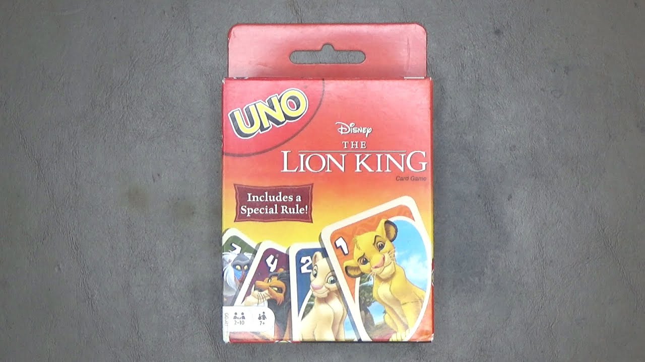 UNO The Lion King Card Game Opening - YouTube
