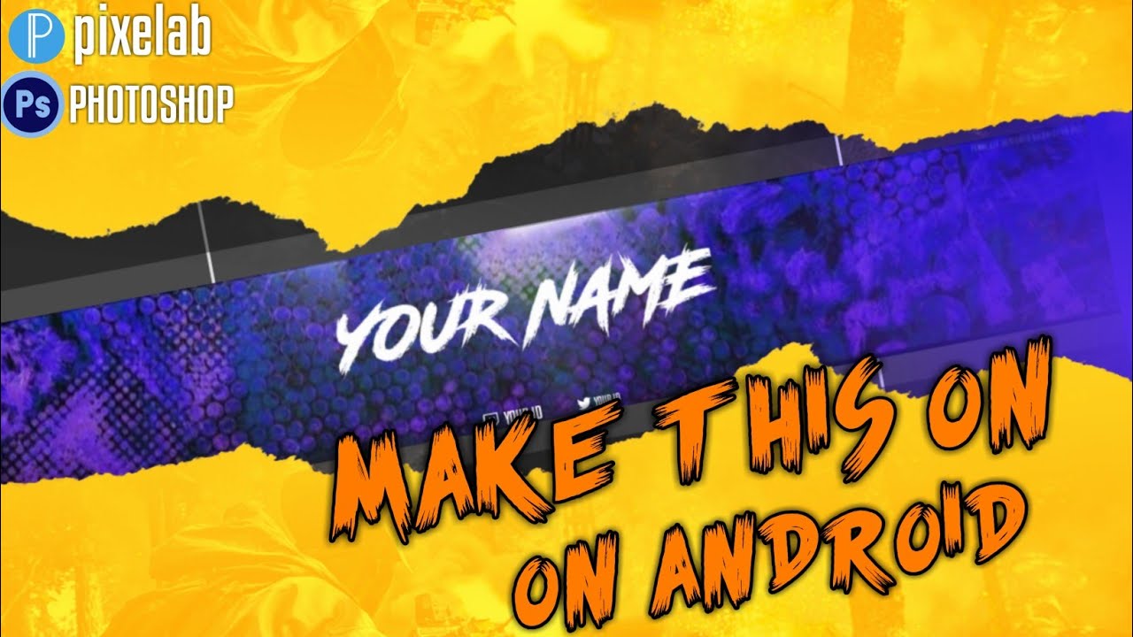how to make a simple channel banner - YouTube