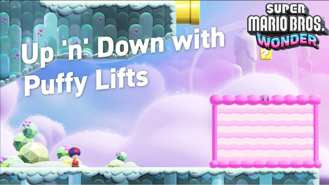 Up 'n' Down with Puffy Lifts | 100% Full Gameplay | Fluff-Puff Peaks ...