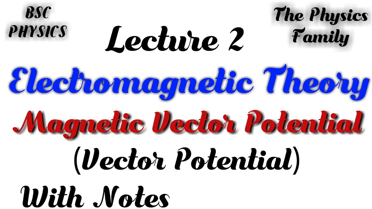 Magnetic Vector Potential || Electromagnetic Theory || The Physics ...
