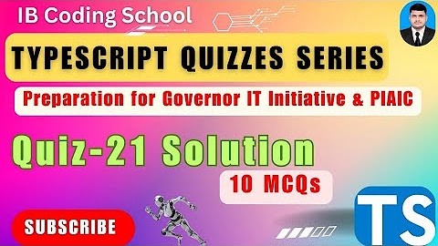 TypeScript Quizzes Series Solutions - YouTube