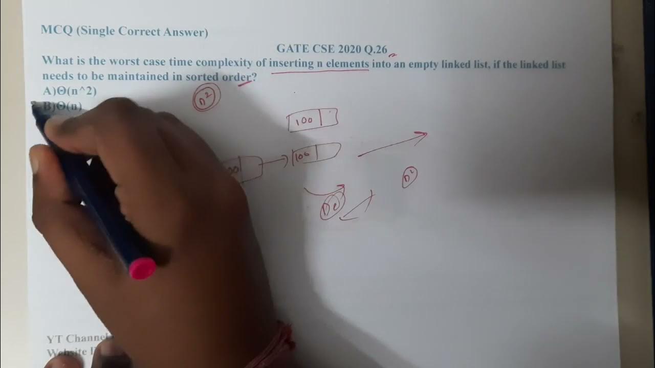 GATE CSE 2020 Q 26 || Linked Lists ||Data Structure || GATE Insights Version: CSE - YouTube