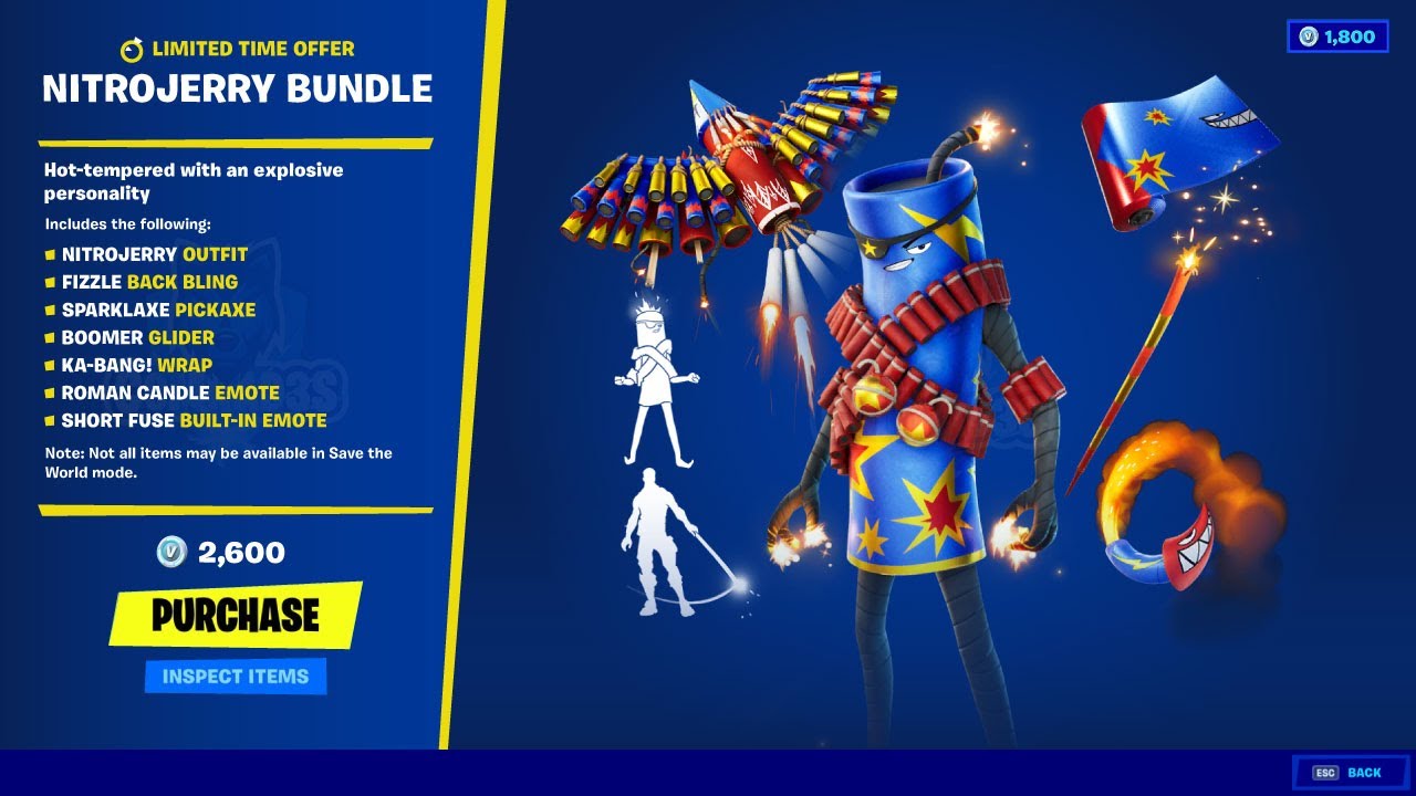 *New* Nitrojerry Bundle in Fortnite - Nitrojerry Skin, 2 Emotes ...