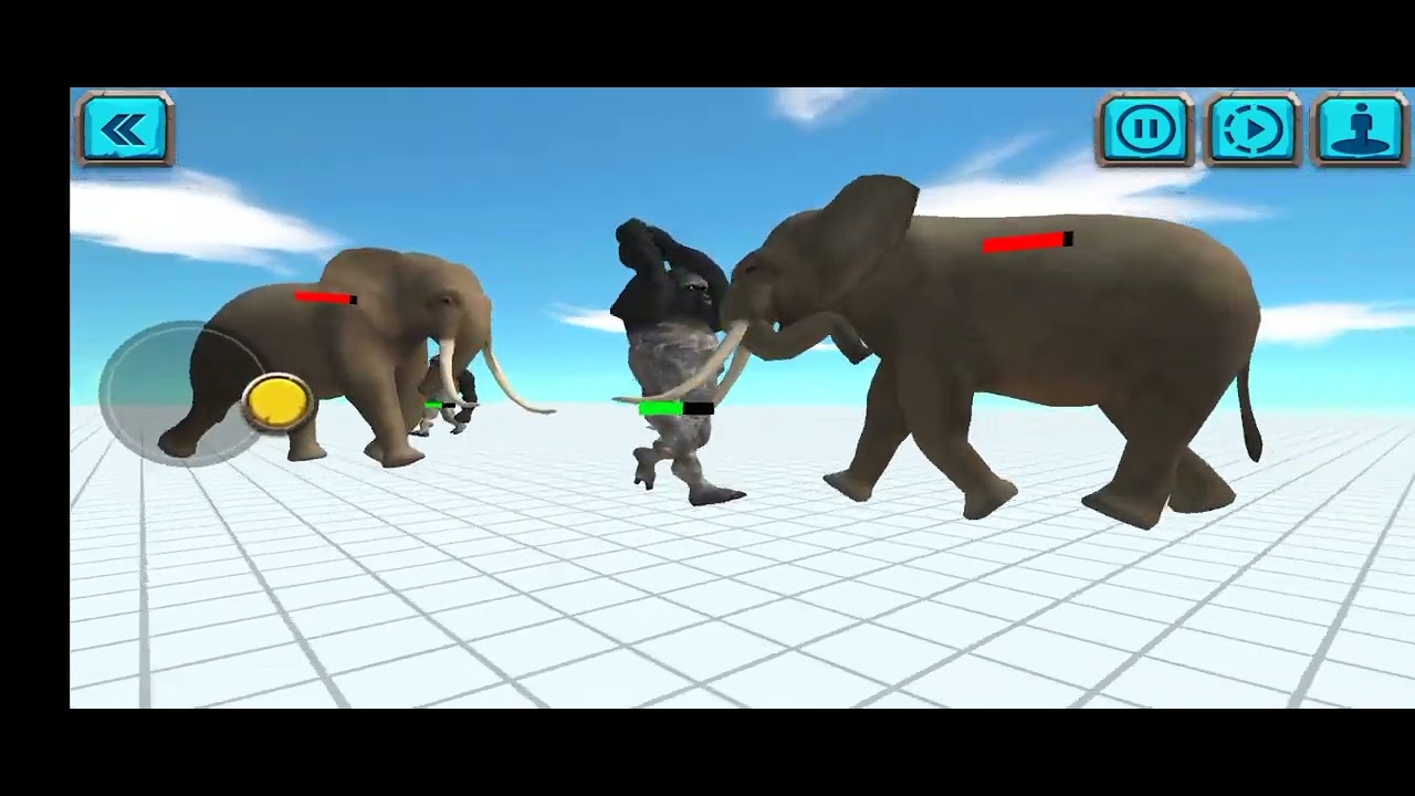 huge elephant vs Angry 😡 gorilla 🦍 fight #Animal revolet simulator ...