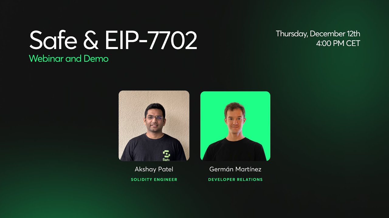 EIP-7702: Safe Webinar and Demo - YouTube