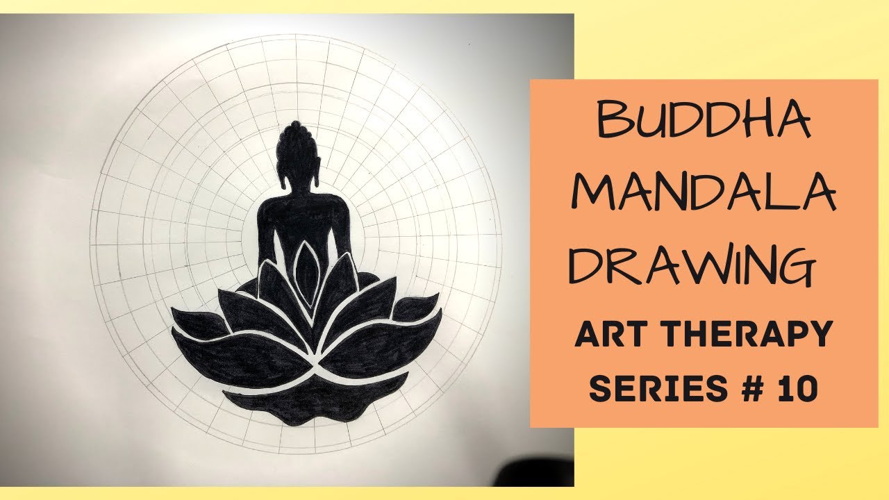 Buddha Mandala drawing step by step. Art therapy series #10. Meditative ...