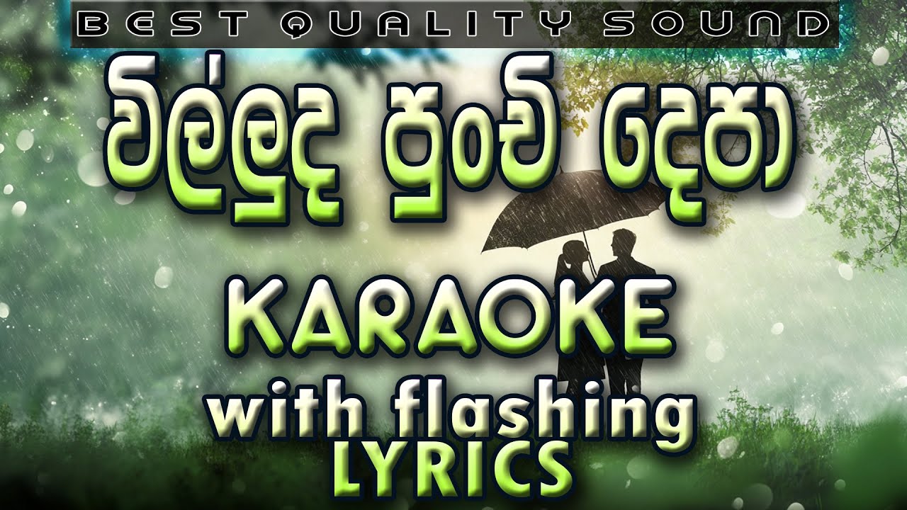 Villuda Punchi Depa Karaoke with Lyrics (Without Voice) - YouTube