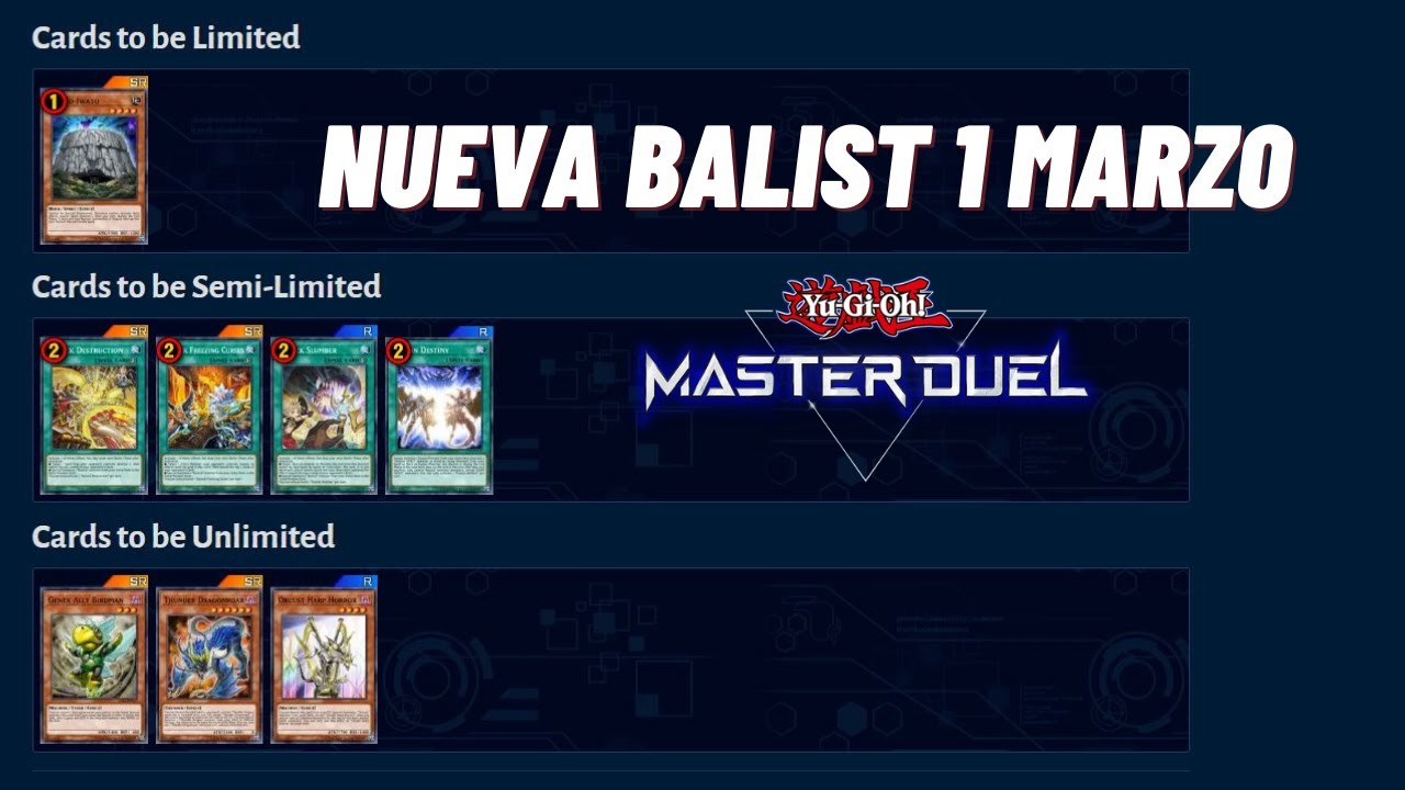 ¡NUEVA BANLIST MARZO 2023! ¿ADIOS A LOS RUNICK? AMANO IWATO, FUSION ...