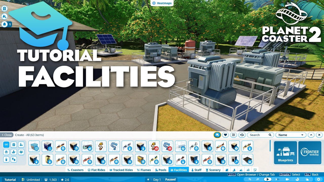 How FACILITIES work in Planet Coaster 2 TUTORIAL - YouTube
