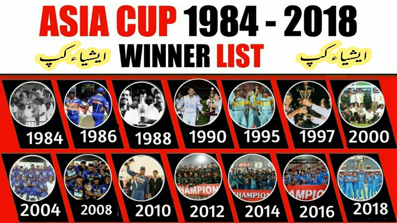 Asia Cup History |1984 to 2018|| Who has won the Asia Cup the most ...