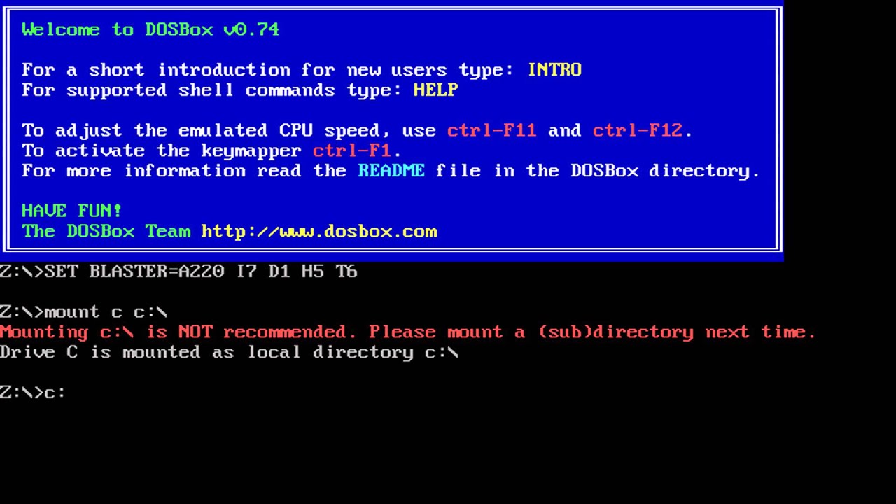 Video Tutorial Come Usare Dosbox Youtube