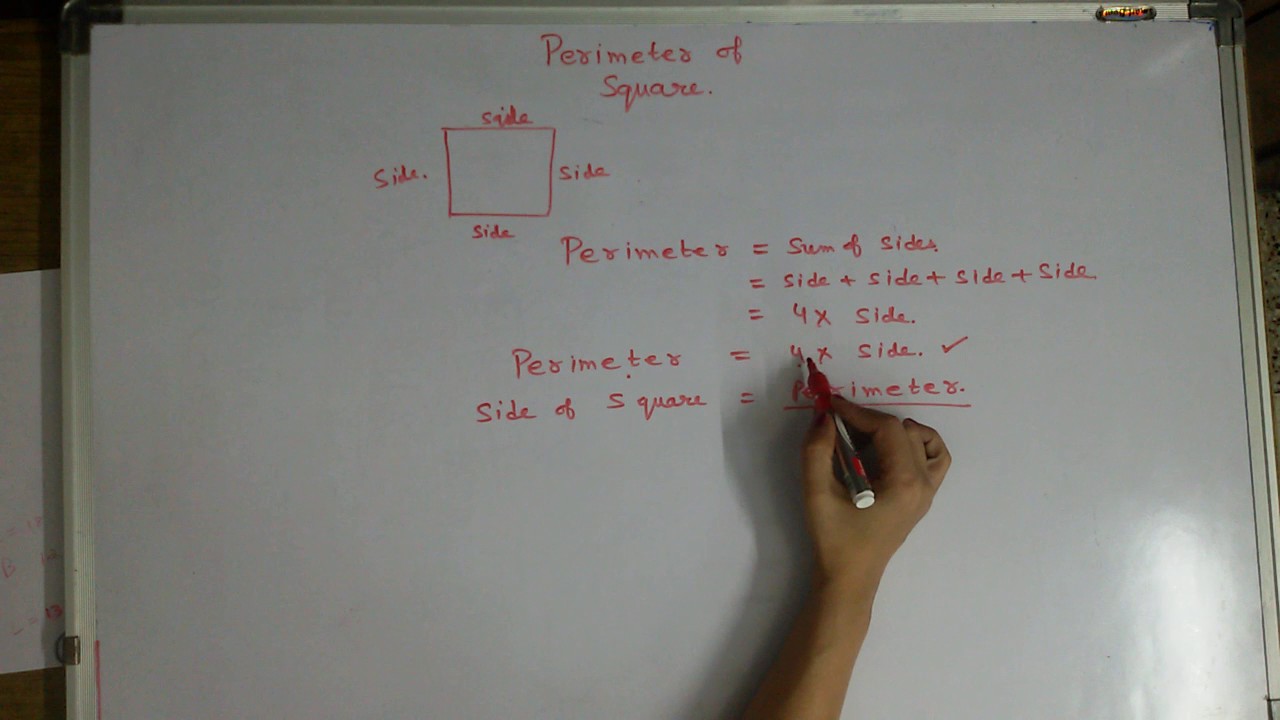 perimeter of square class 6 - YouTube