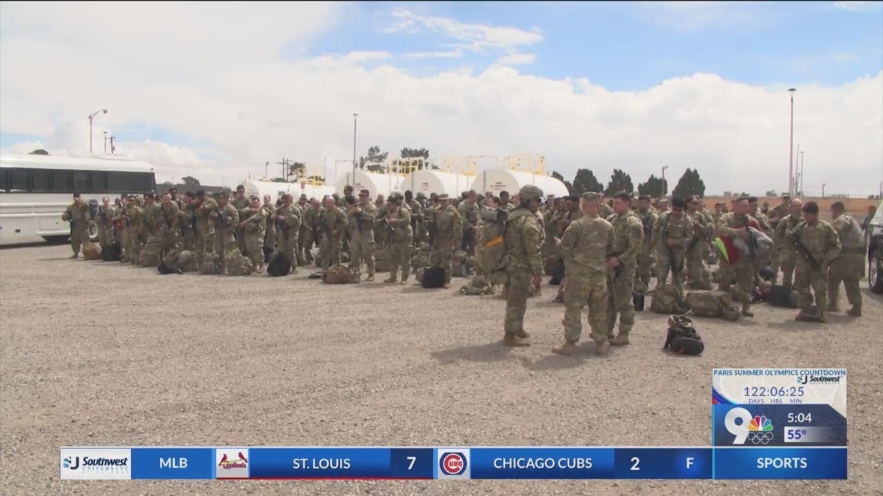 Hundreds of troops deployed to the border - YouTube