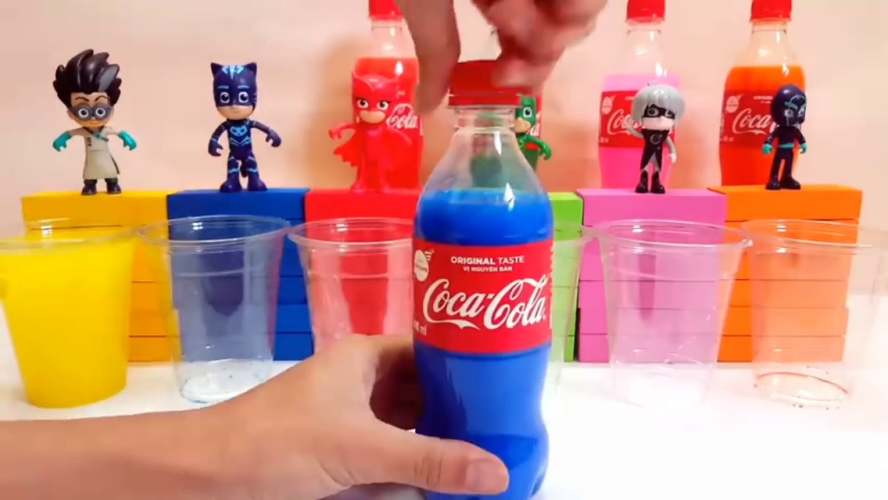 PJ Masks Transform into Mermaid PJ Masks | Learn Colors Coca Cola ...