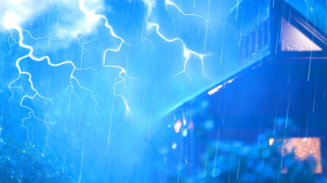 Pouring Rain & Loud Thunder Sounds with Torrential Rainstorm And ...