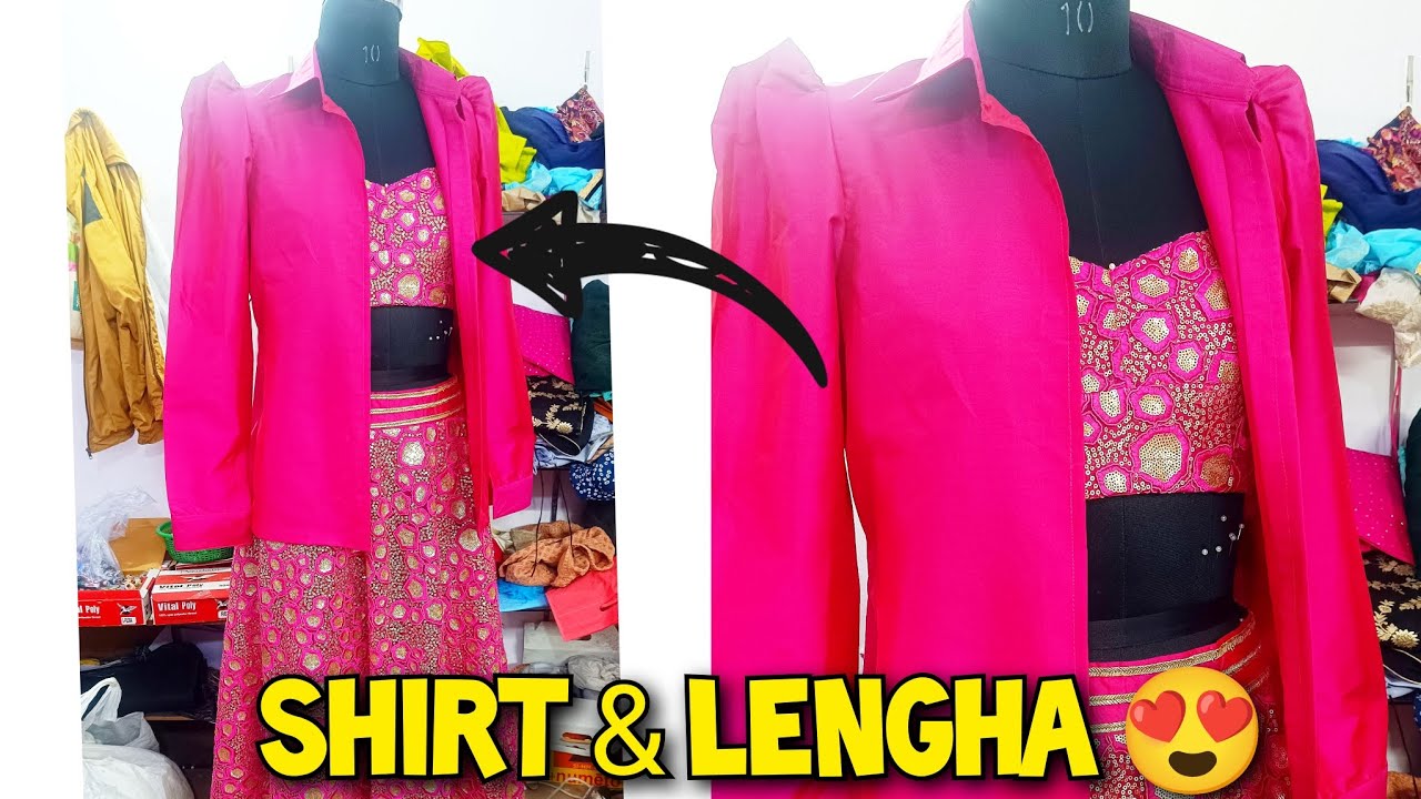 Lengha & Shirt style 😍for beautiful girls #style #lengha #shirts # ...