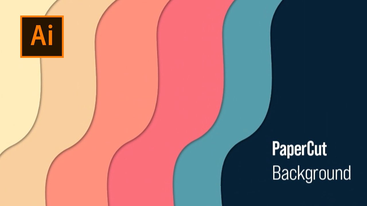 Easy papercut background design | Adobe illustrator tutorial - YouTube