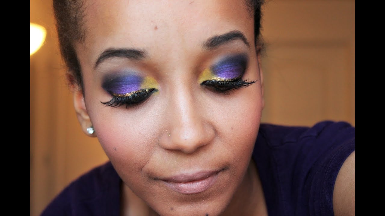 Baltimore Ravens Inspired Makeup Tutorial! - YouTube