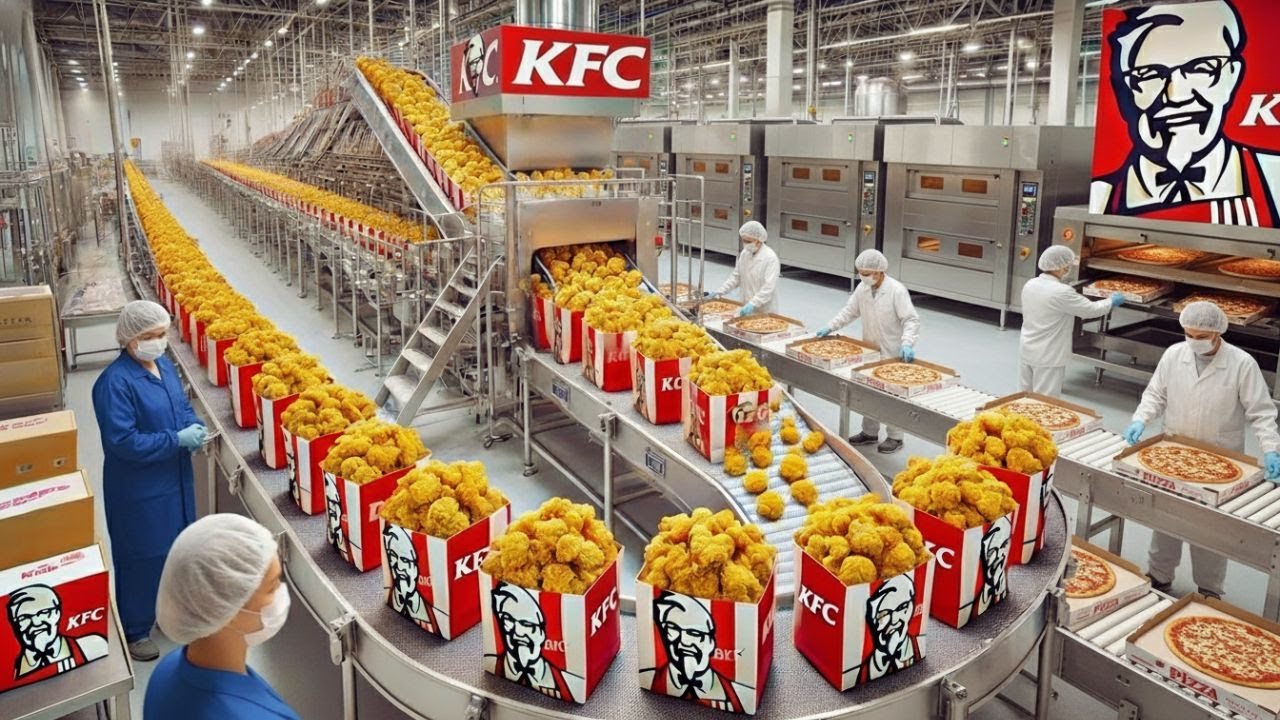 How KFC’s Iconic Fried Chicken is Made in Modern Factory | Crispy Fried ...