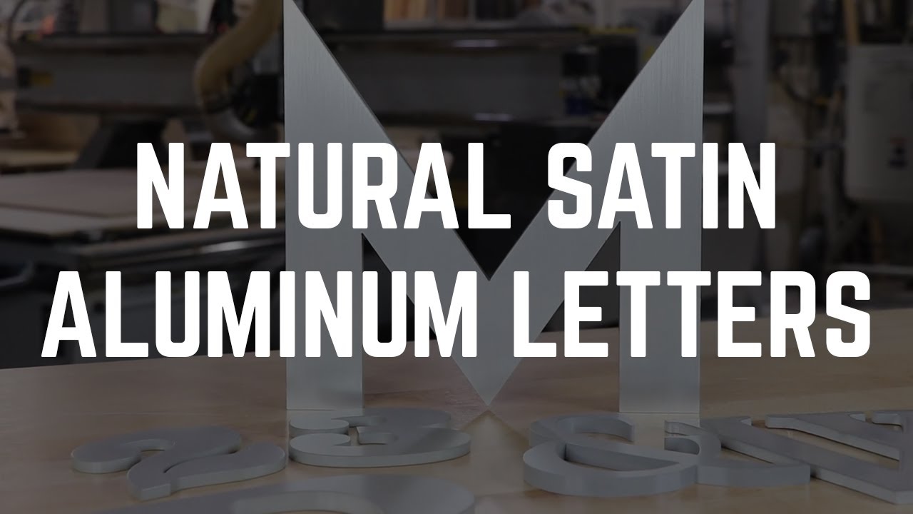 Natural Satin Aluminum Letters - Brushed Metal Letters ...