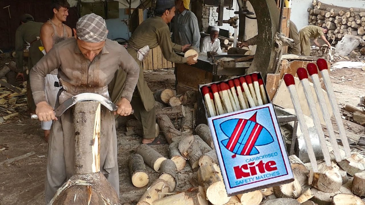 Amazing Technique to make Matches in Factory - YouTube