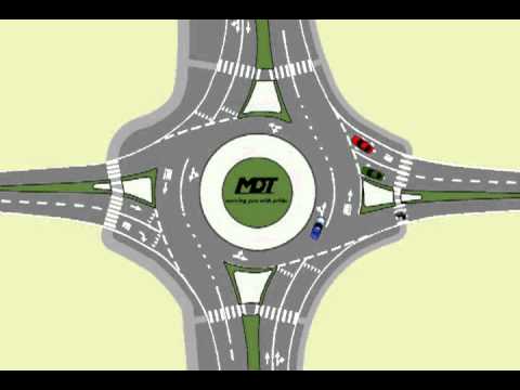 Making a Left Turn from a Roundabout - YouTube