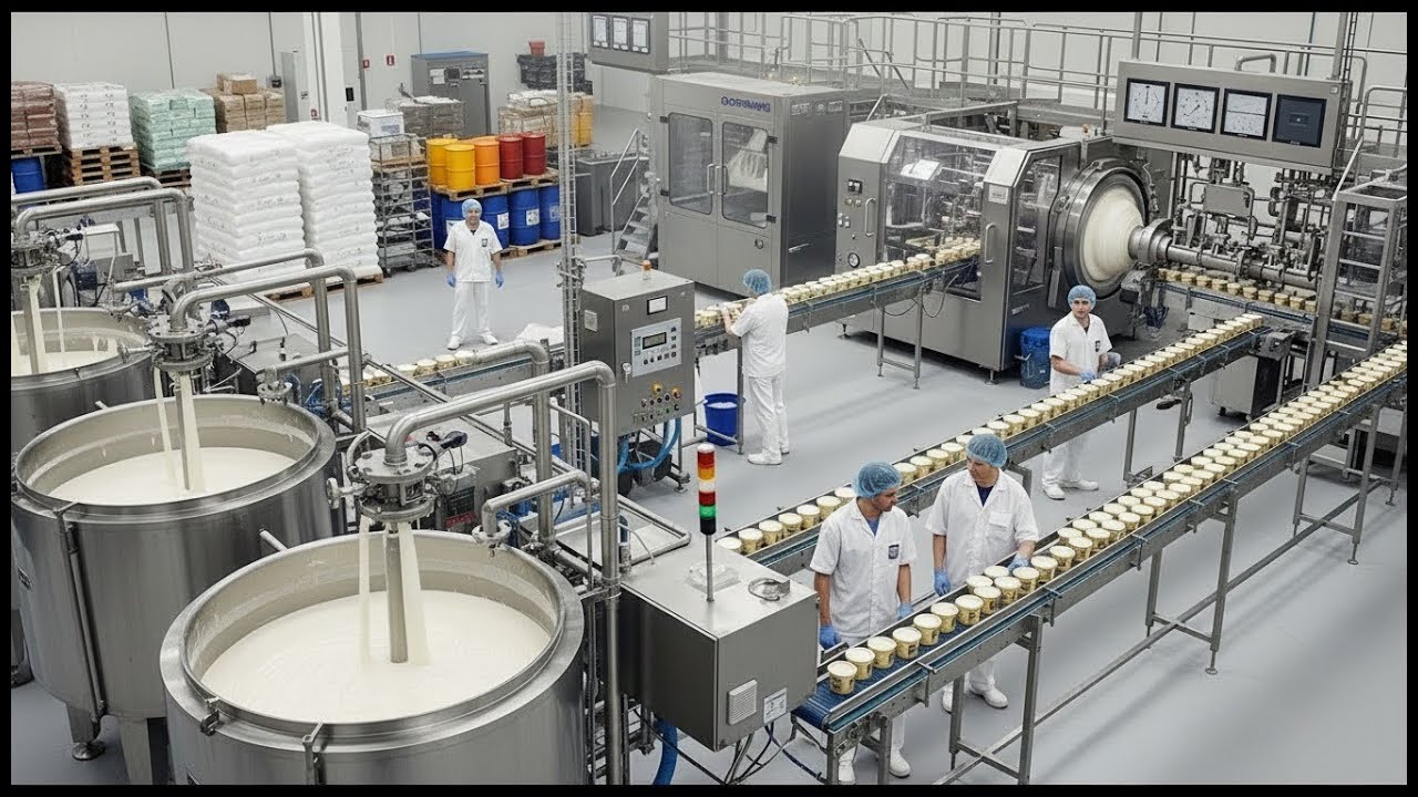 Inside the Ice Cream Factory: From Milk to Ice-Cream (Full Process ...