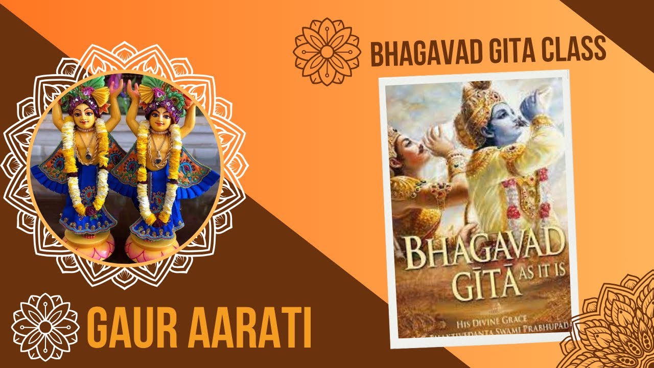 🔴Live Gaura Aarti Bhagavad Gita Class | ISKCON Chandigarh - YouTube