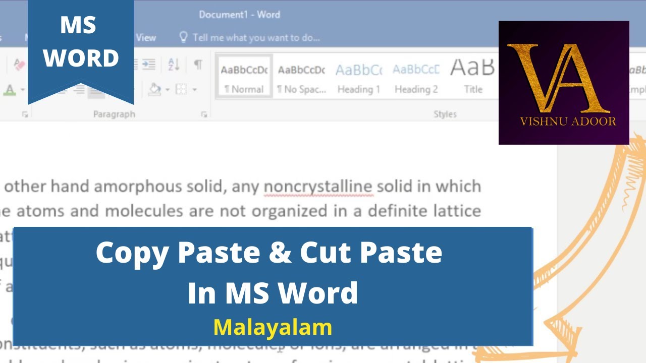 MS Word Tutorial Malayalam Copy Paste Cut Paste In MS Word ms-word-tutorial-malayalam-copy-paste-cut-paste-in-ms-word