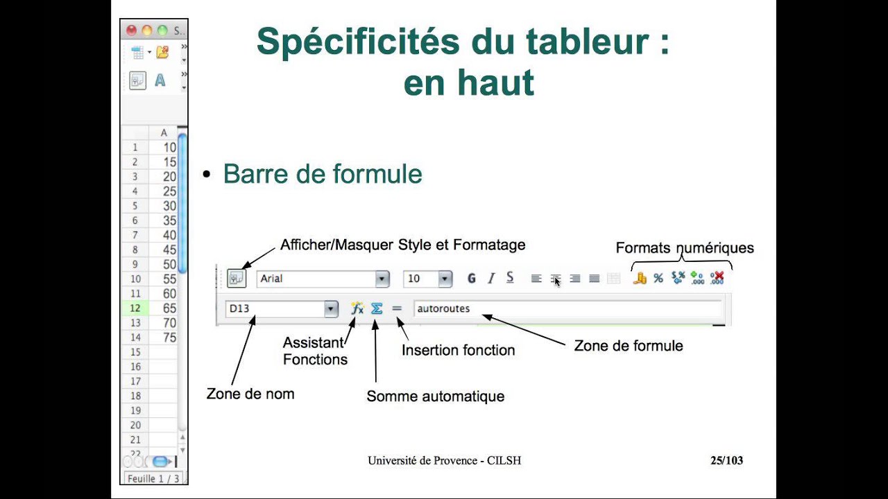 OpenOffice Calc - 03 - Interface Calc : les outils. Utilités d'un ...