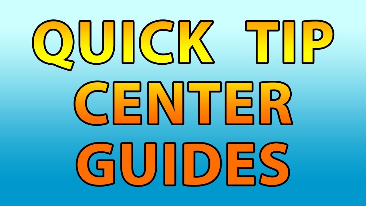 Quick Tip - Creating Center Guides: Photoshop Tutorial - YouTube
