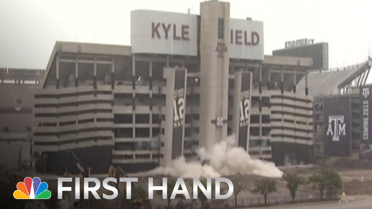Raw: Texas A&M's Kyle Field Imploded | NBC News - YouTube
