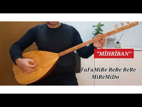 1 DAKİKADA MİHRİBAN ÇALL.. Bağlama solfej #kısasapbağlama #bağlama  #türkü