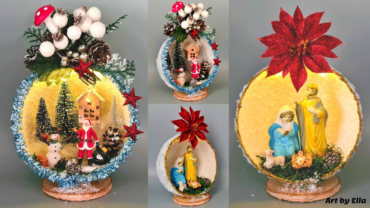 Decoratiuni de Craciun! Idei creative cu peisaj de iarna din glob de ...