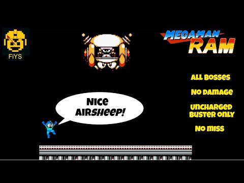 Mega Man RAM: All Bosses, No Damage, Uncharged Buster Only, No Miss ...
