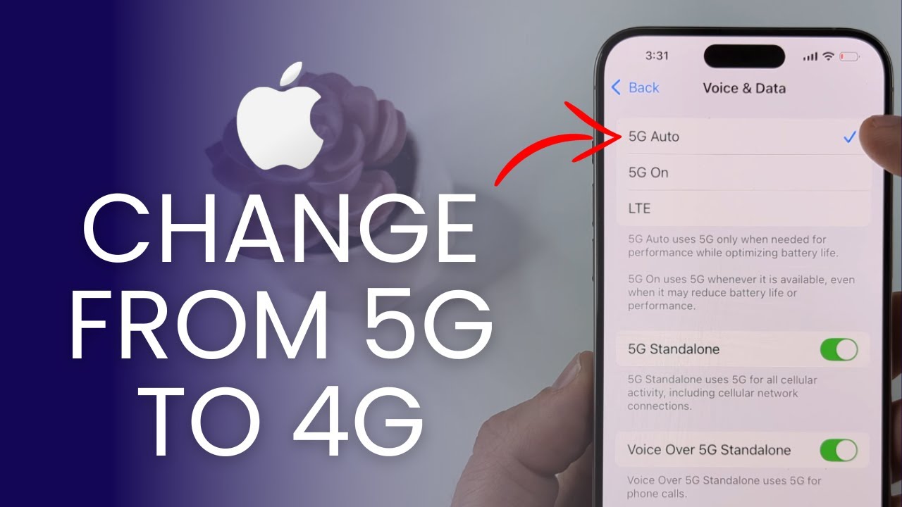 How To Change From 5G To 4G On iPhone 15! - YouTube