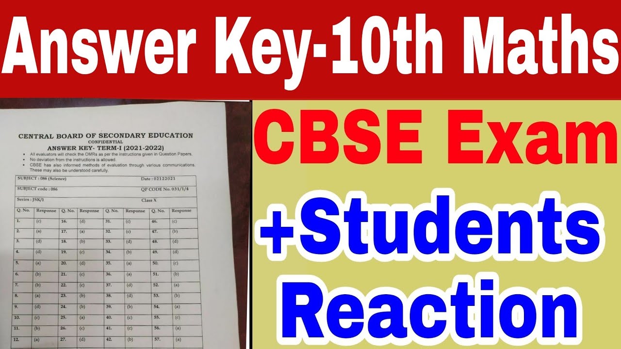 Class 10 Maths ANSWER Key 100 Correct Students Reaction Term 1 class-10-maths-answer-key-100-correct-students-reaction-term-1