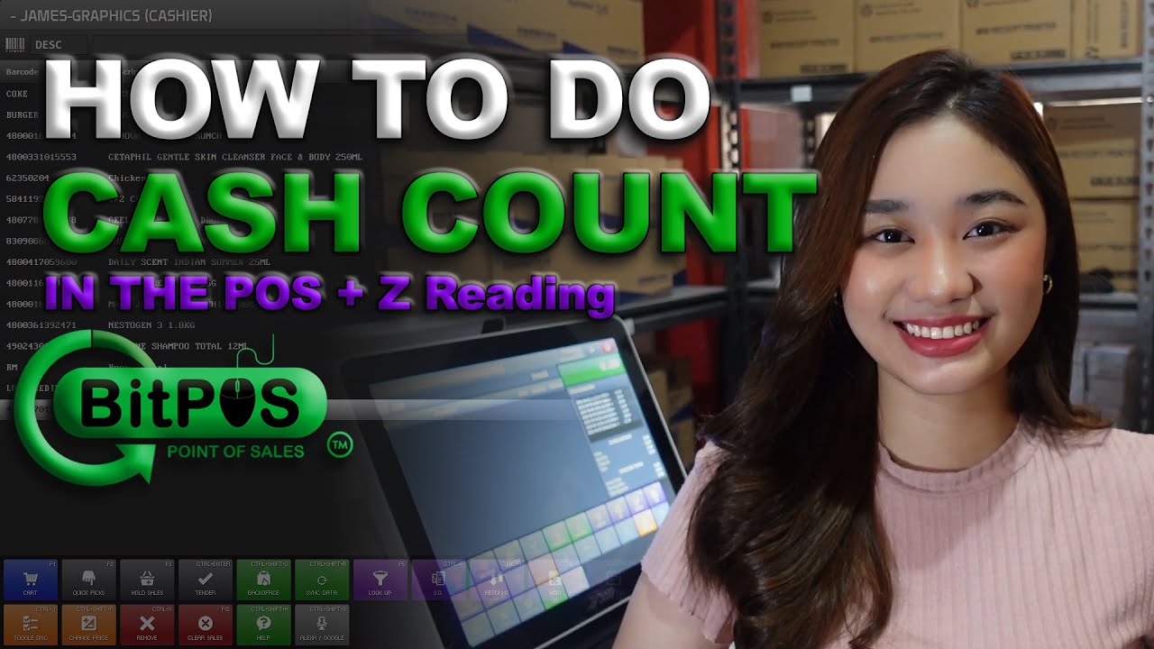 How to do the Cash Count in BitPOS Point Of Sales System | (Cash count ...