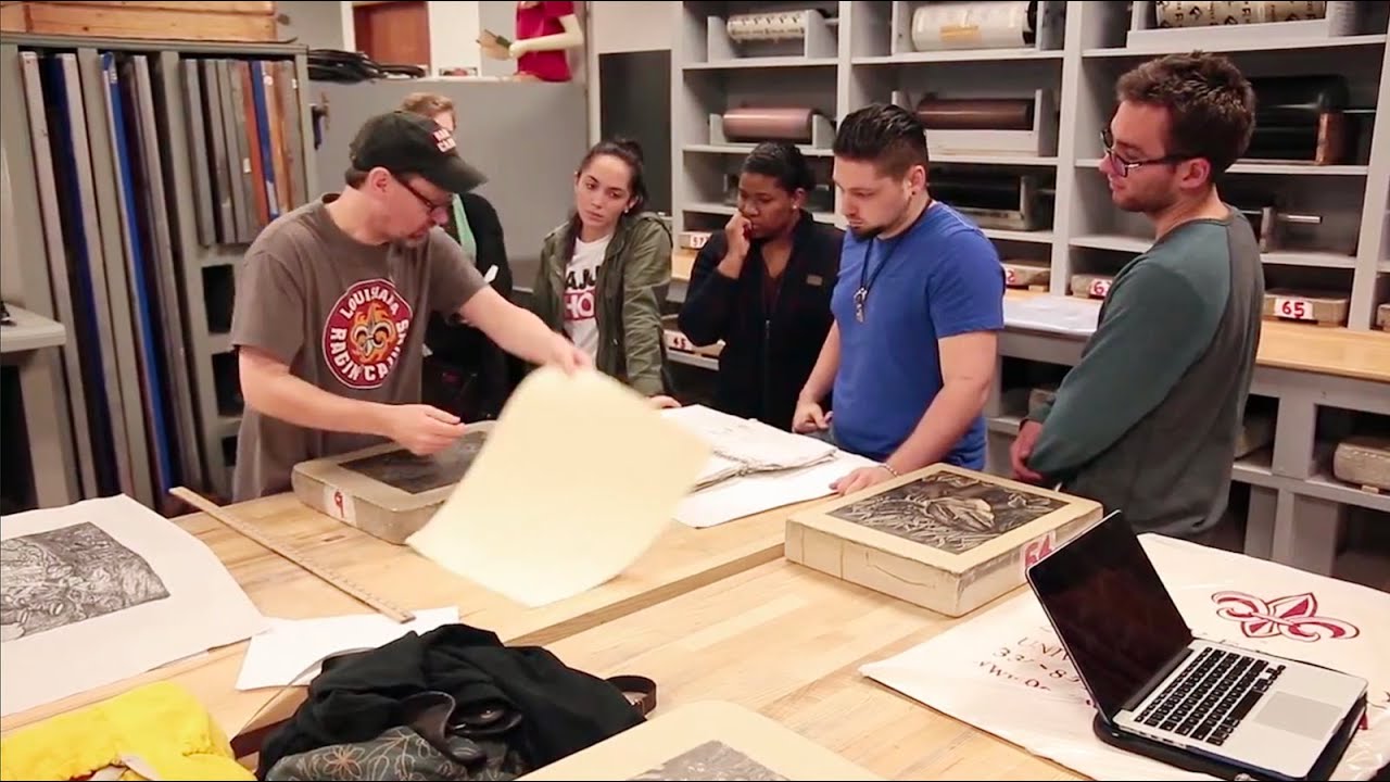 UL Lafayette Department of Visual Arts: Printmaking - YouTube