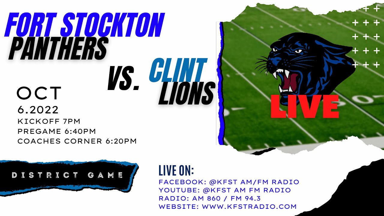 Fort Stockton | Panthers VS. Lions | Clint - YouTube