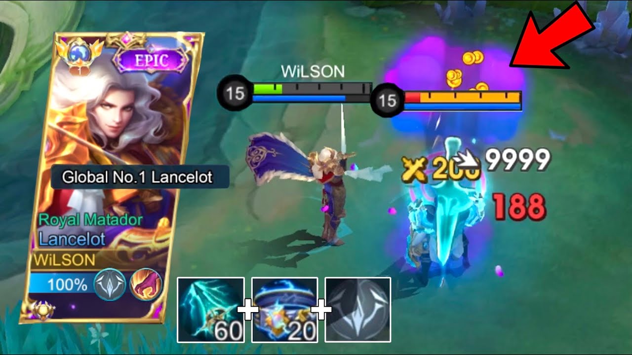 TUTORIAL LANCELOT NEW SEASON BEST ONE SHOT BUILD AND EMBLEM!😱 (EASY ...