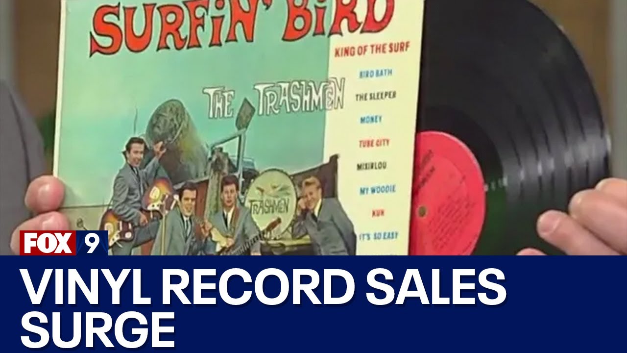Vinyl record sales surge - YouTube