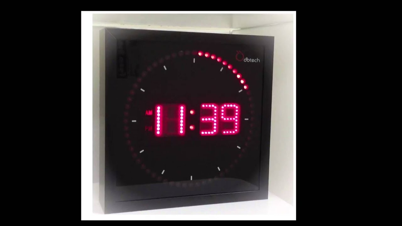 DBTech Big Red Circling LED Clock - 11 inches. - YouTube