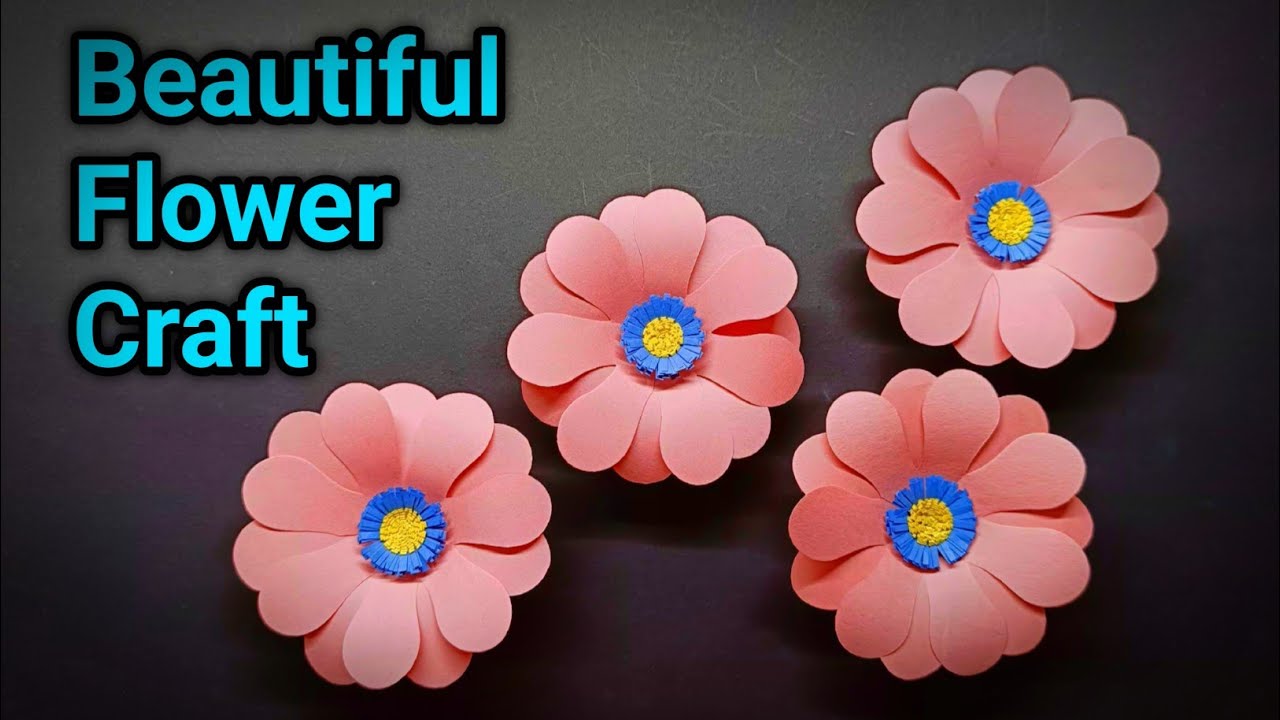 Very Easy Paper Flower Craft | Paper Flower Making Step By Step | DIY ...