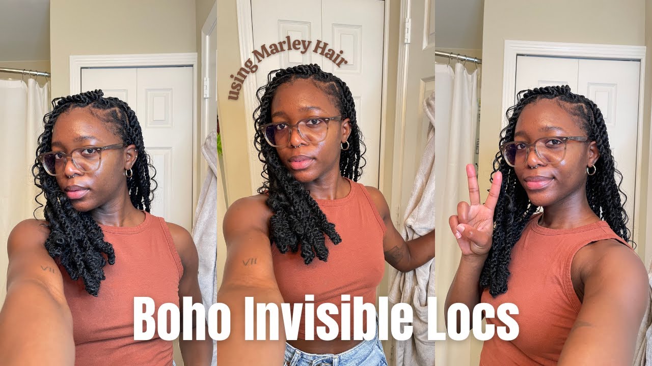 Boho Invisible Locs "Tutorial" | Type 4 Hair Tutorial | Vacation Hair ...