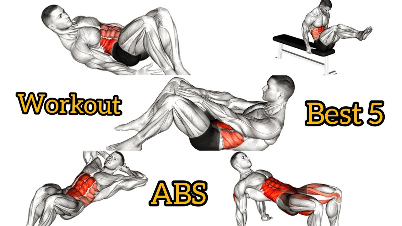 BEST 5 ABS WORKOUT AT HOME GYM WORKOUT 💪🔥 BEST SIX PACK ABS WORKOUT AT ...